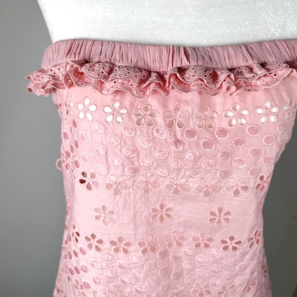 Louis Vuitton | Tops | Louise Vuitton Paris Eyelet Ruffle Embroidery ...